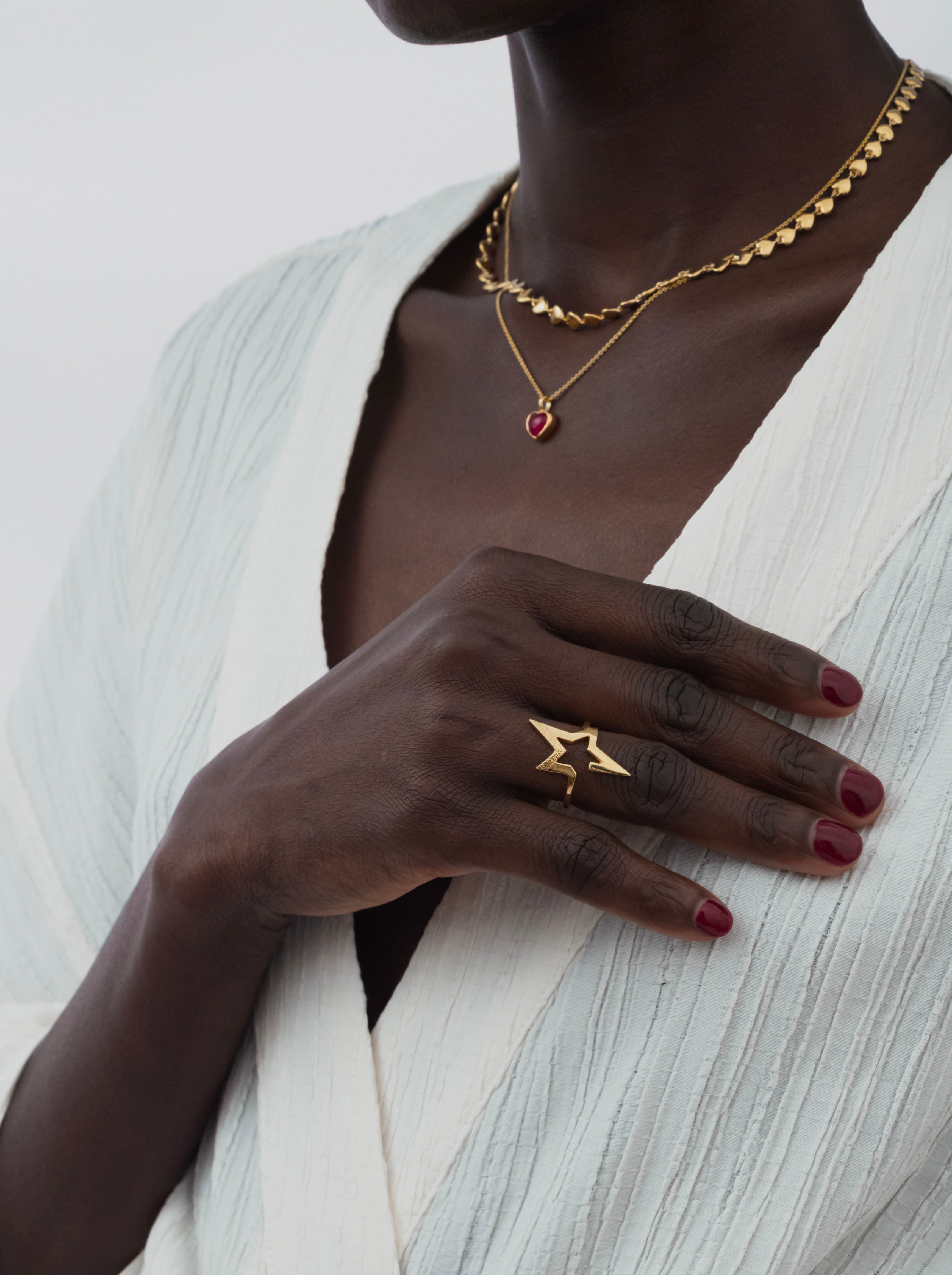 Megastar Ring Gold - Star ring from Syster P